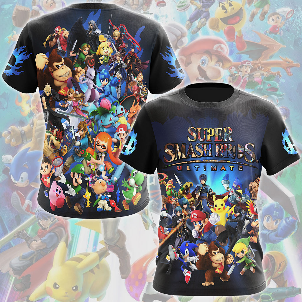 Super Smash Bros. Ultimate Video Game All Over Printed T-shirt Tank To ...
