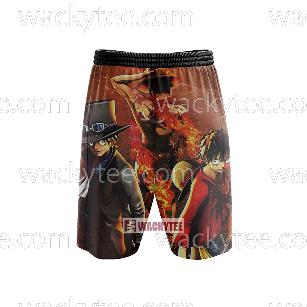 One Piece: Luffy - Ace - Sabo Beach Short – WackyTee